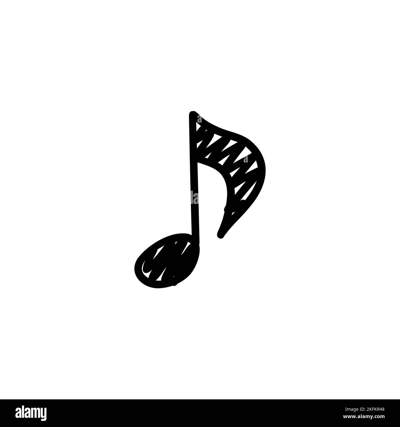 Hand drawn music notes. Doodle hand drawn sound notation. Vector ...