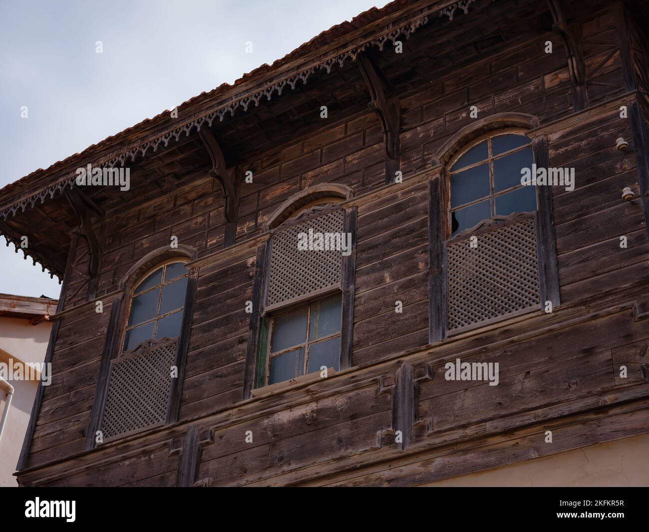 street and details of design of houses in town of Ormana Ibradi Antalya ...