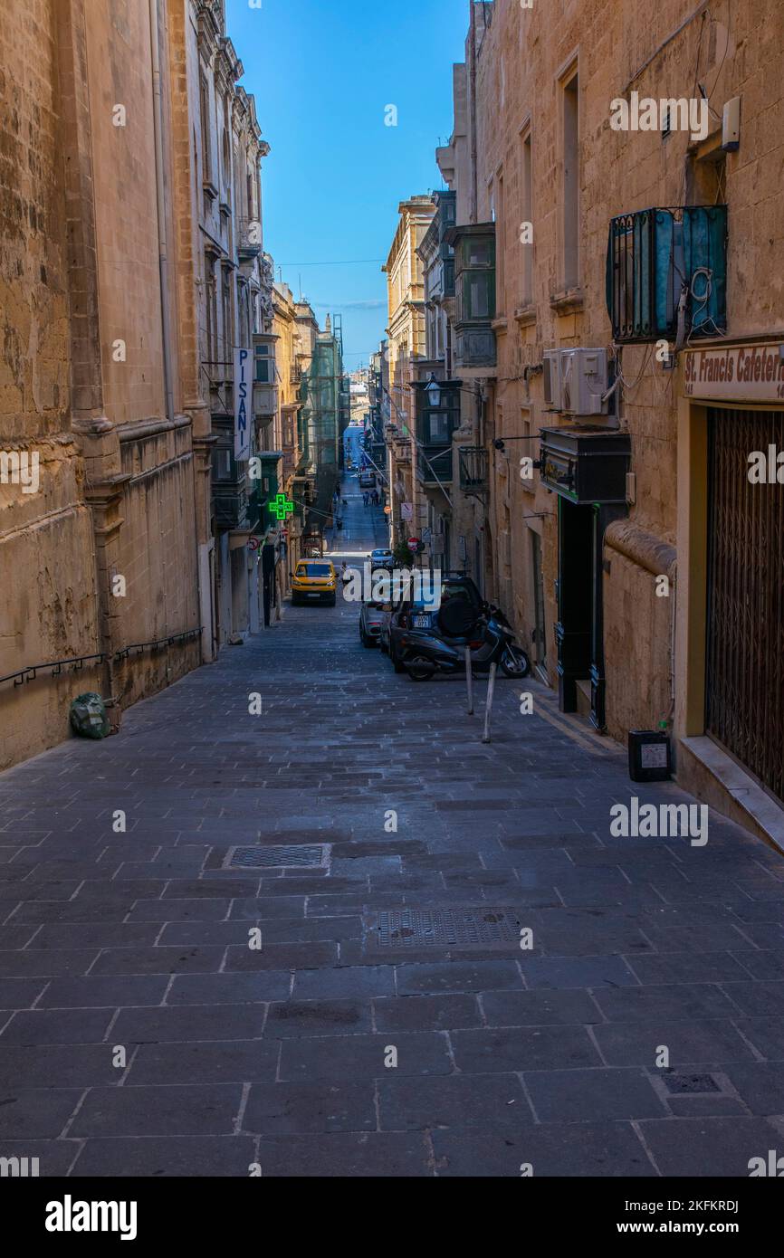 Malta's capital Valletta is a fortified city located on a hilly ...