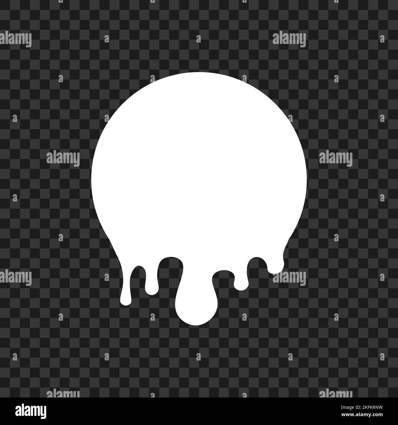 Melt cream stickers. Circle drop milk logo. Paint white vector flows ...