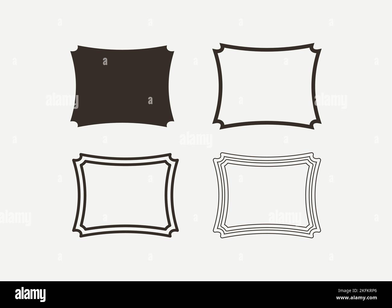 Wedding frame. Mailbox Monogram Basic Shape, Monogram Frame Empty frame ...