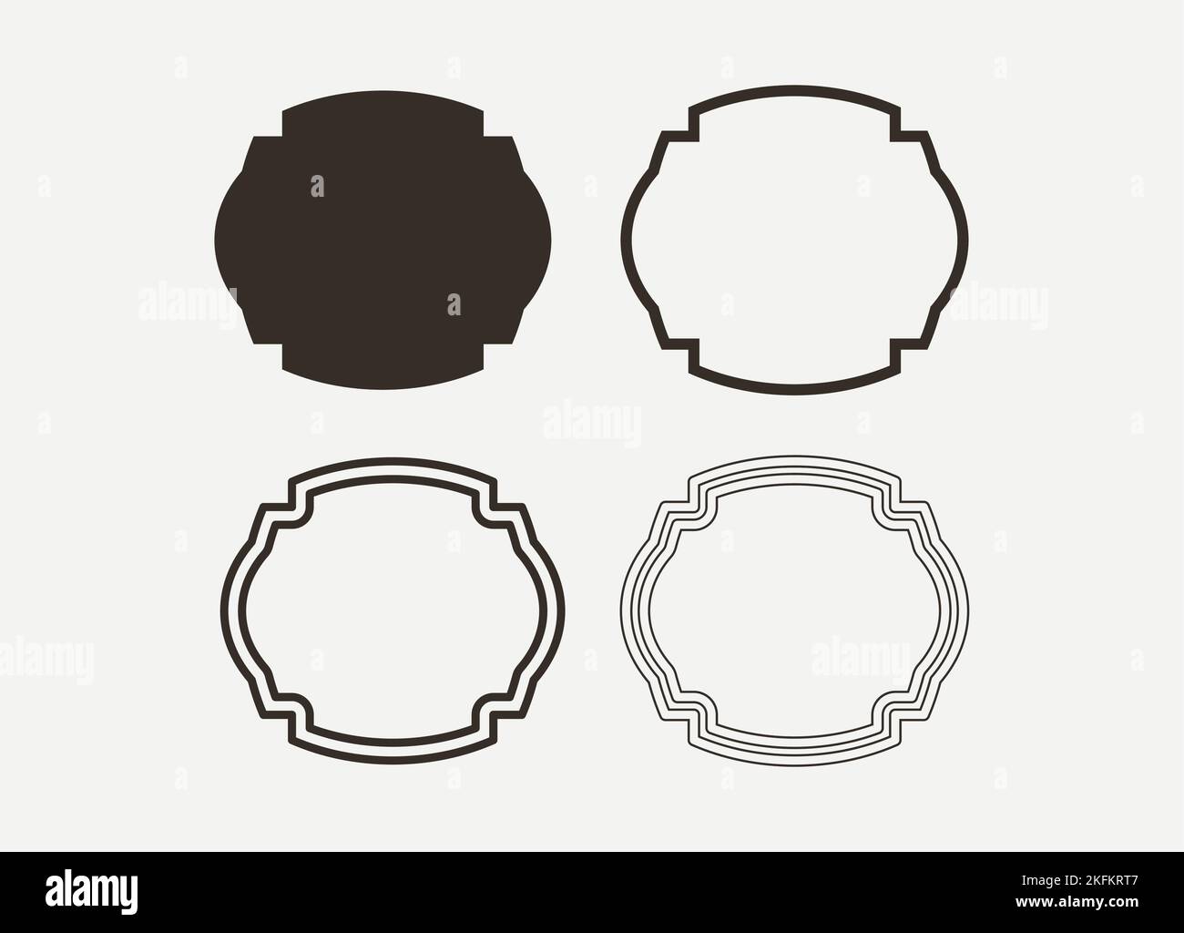 Wedding frame. Mailbox Monogram Basic Shape, Monogram Frame Empty frame ...