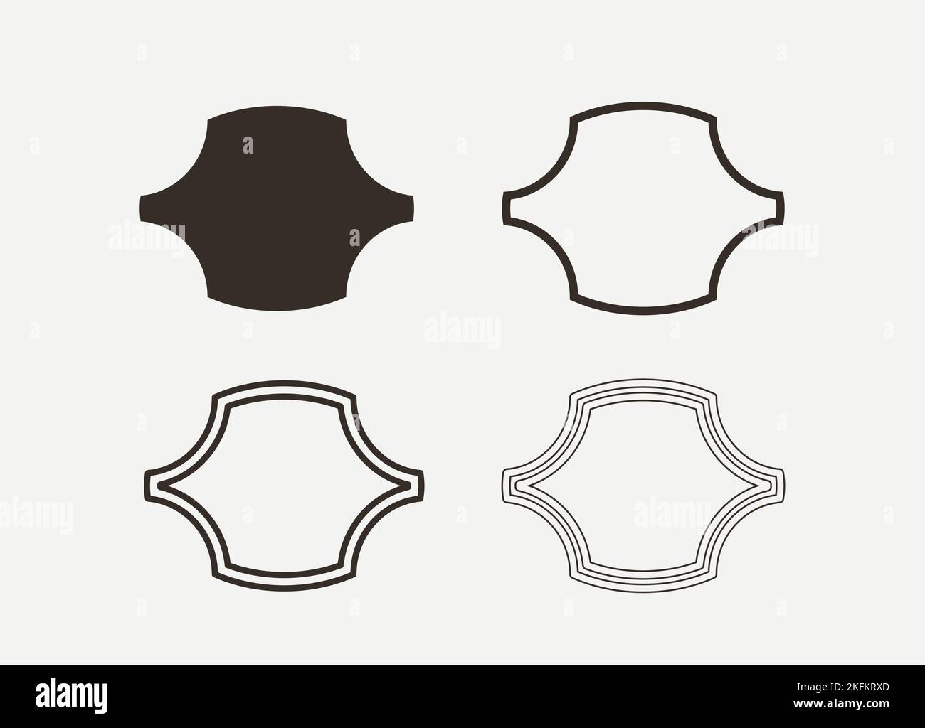 Wedding frame. Mailbox Monogram Basic Shape, Monogram Frame Empty frame ...