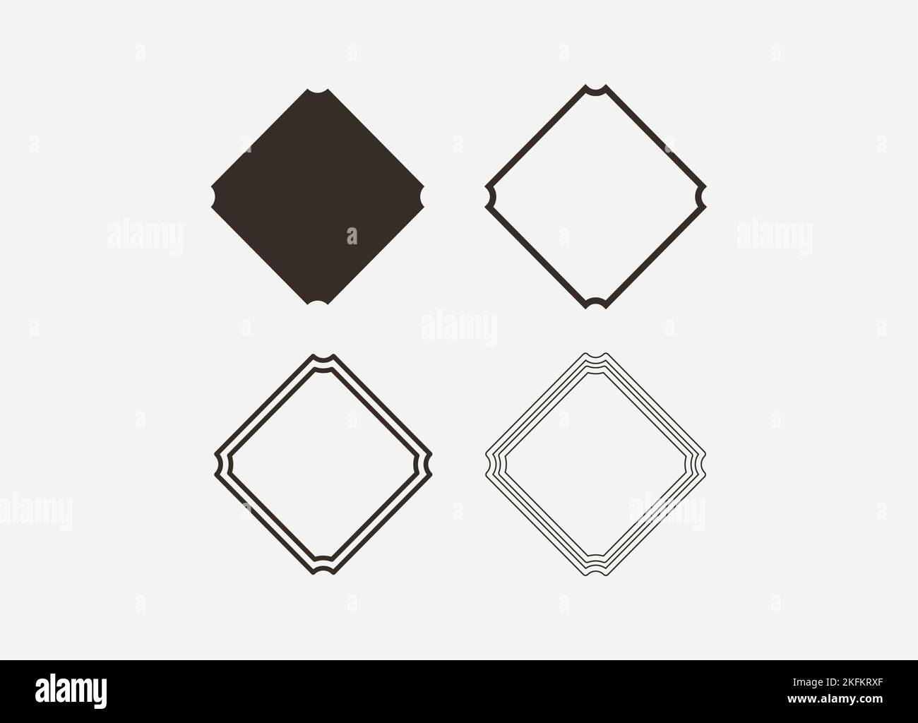 Wedding frame. Mailbox Monogram Basic Shape, Monogram Frame Empty frame ...