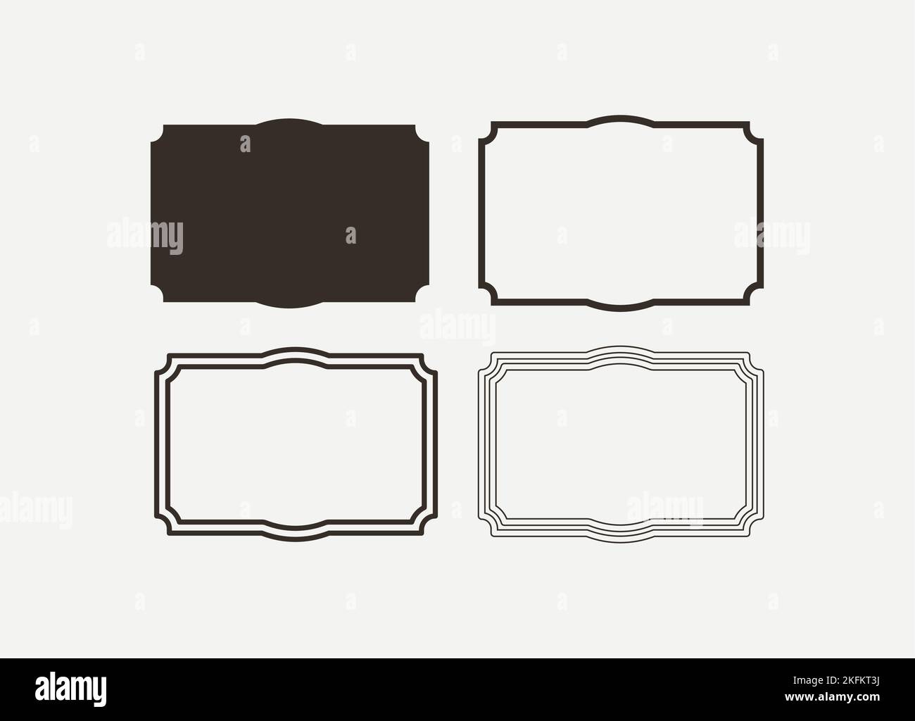 Wedding frame. Mailbox Monogram Basic Shape, Monogram Frame Empty frame ...