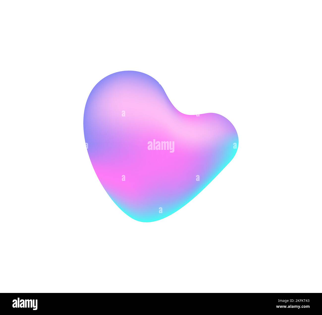 liquid hologram shapes. Futuristic fluid holographic elements. Vector ...