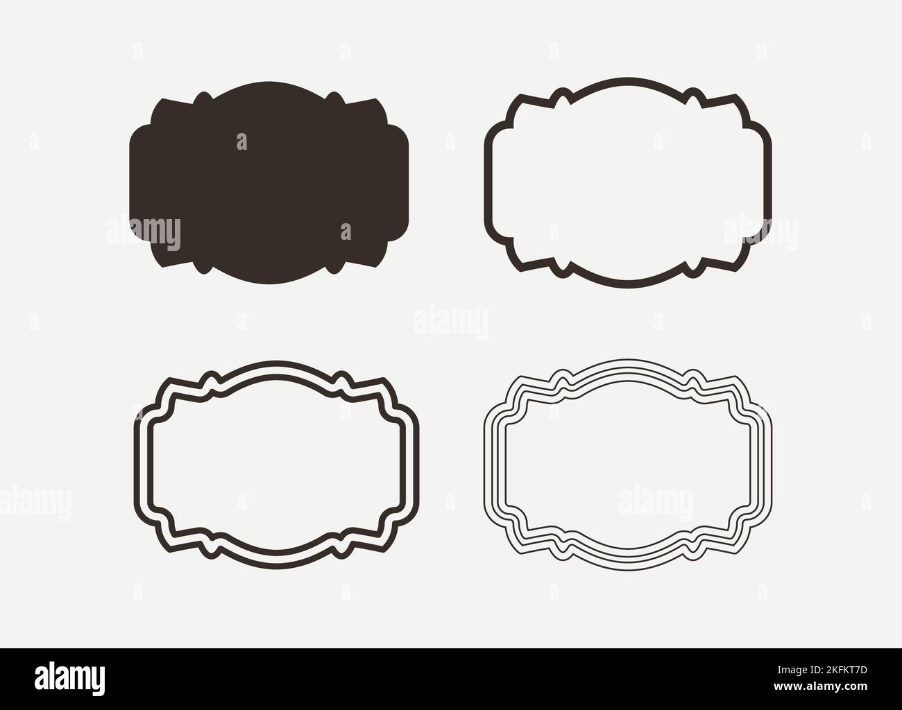 Wedding frame. Mailbox Monogram Basic Shape, Monogram Frame Empty frame ...