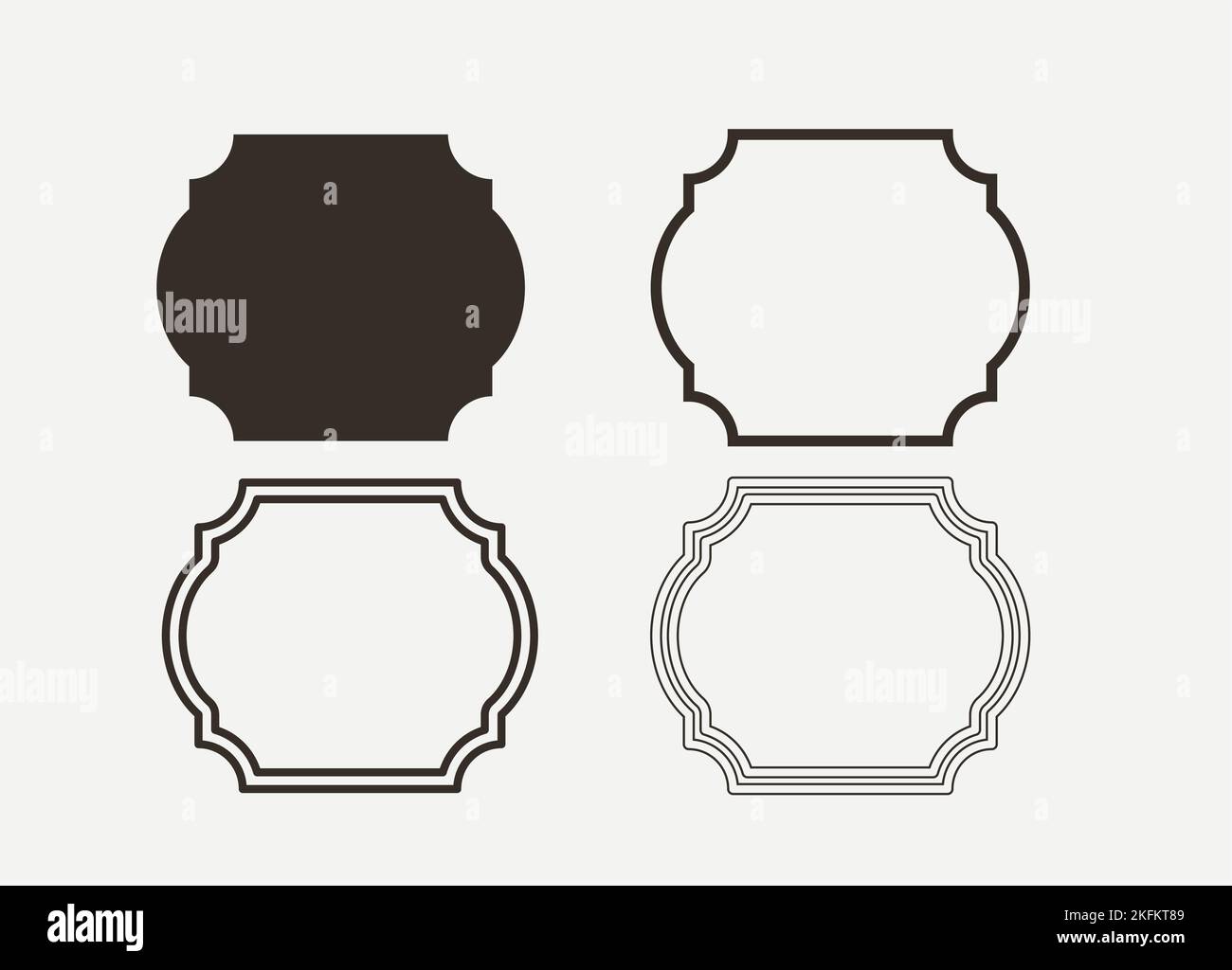 Wedding frame. Mailbox Monogram Basic Shape, Monogram Frame Empty frame ...