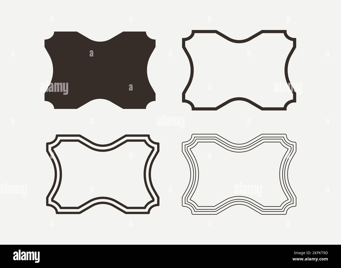 Wedding frame. Mailbox Monogram Basic Shape, Monogram Frame Empty frame ...