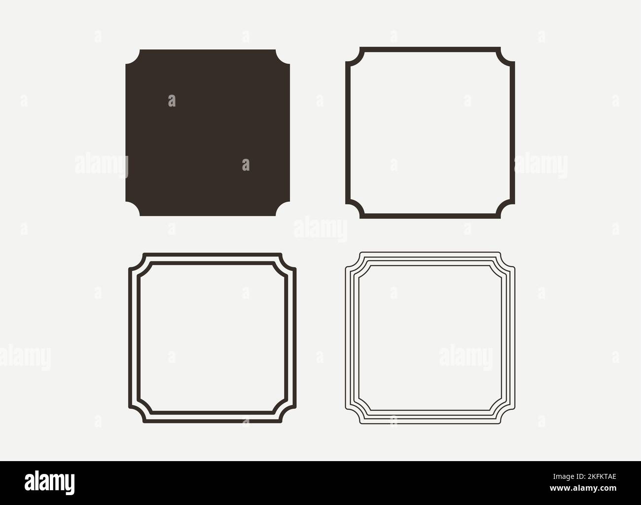 Wedding frame. Mailbox Monogram Basic Shape, Monogram Frame Empty frame ...