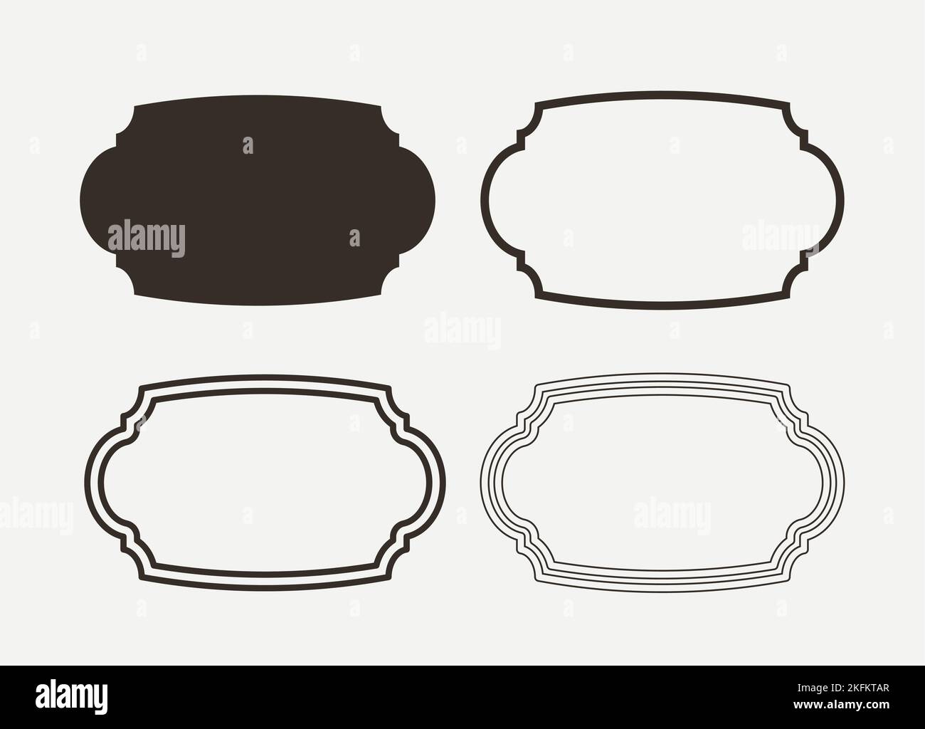 Wedding frame. Mailbox Monogram Basic Shape, Monogram Frame Empty frame ...