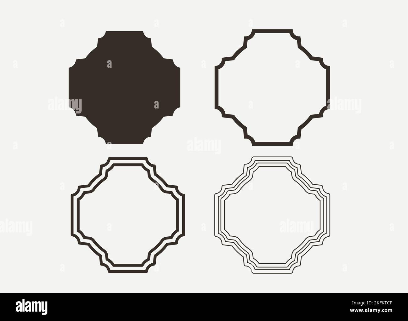 Wedding frame. Mailbox Monogram Basic Shape, Monogram Frame Empty frame ...