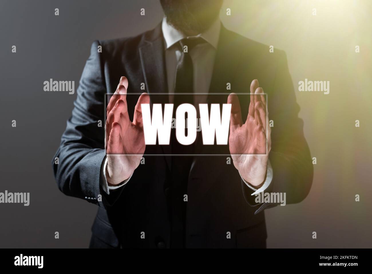 Text sign showing Wow. Business overview Expressing astonishment and ...
