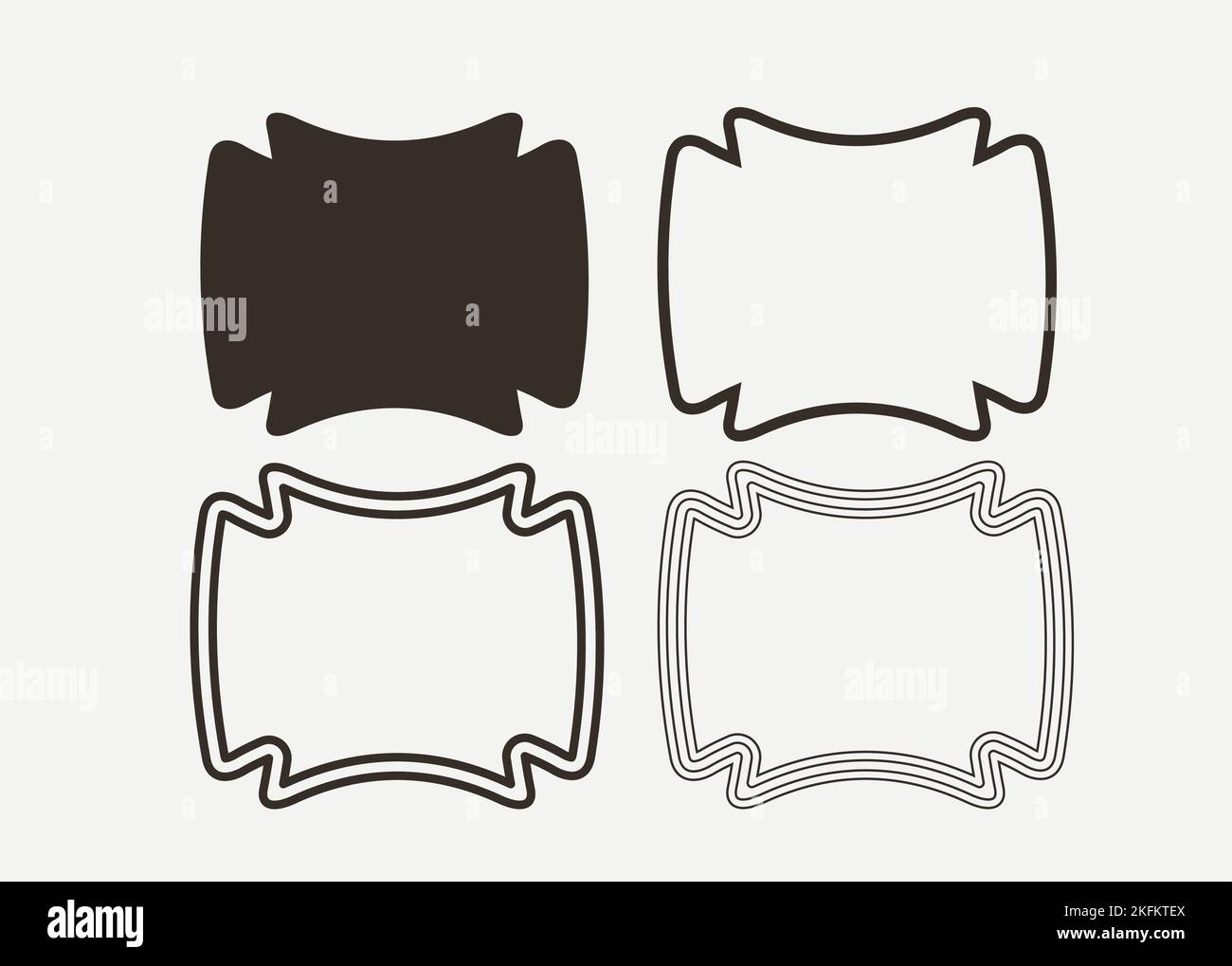 Wedding frame. Mailbox Monogram Basic Shape, Monogram Frame Empty frame ...