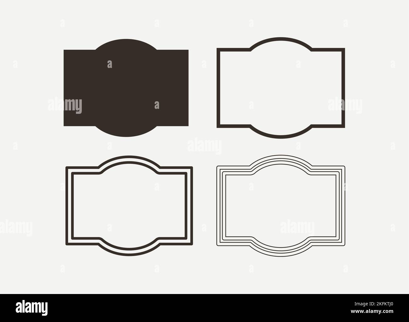 Wedding frame. Mailbox Monogram Basic Shape, Monogram Frame Empty frame ...