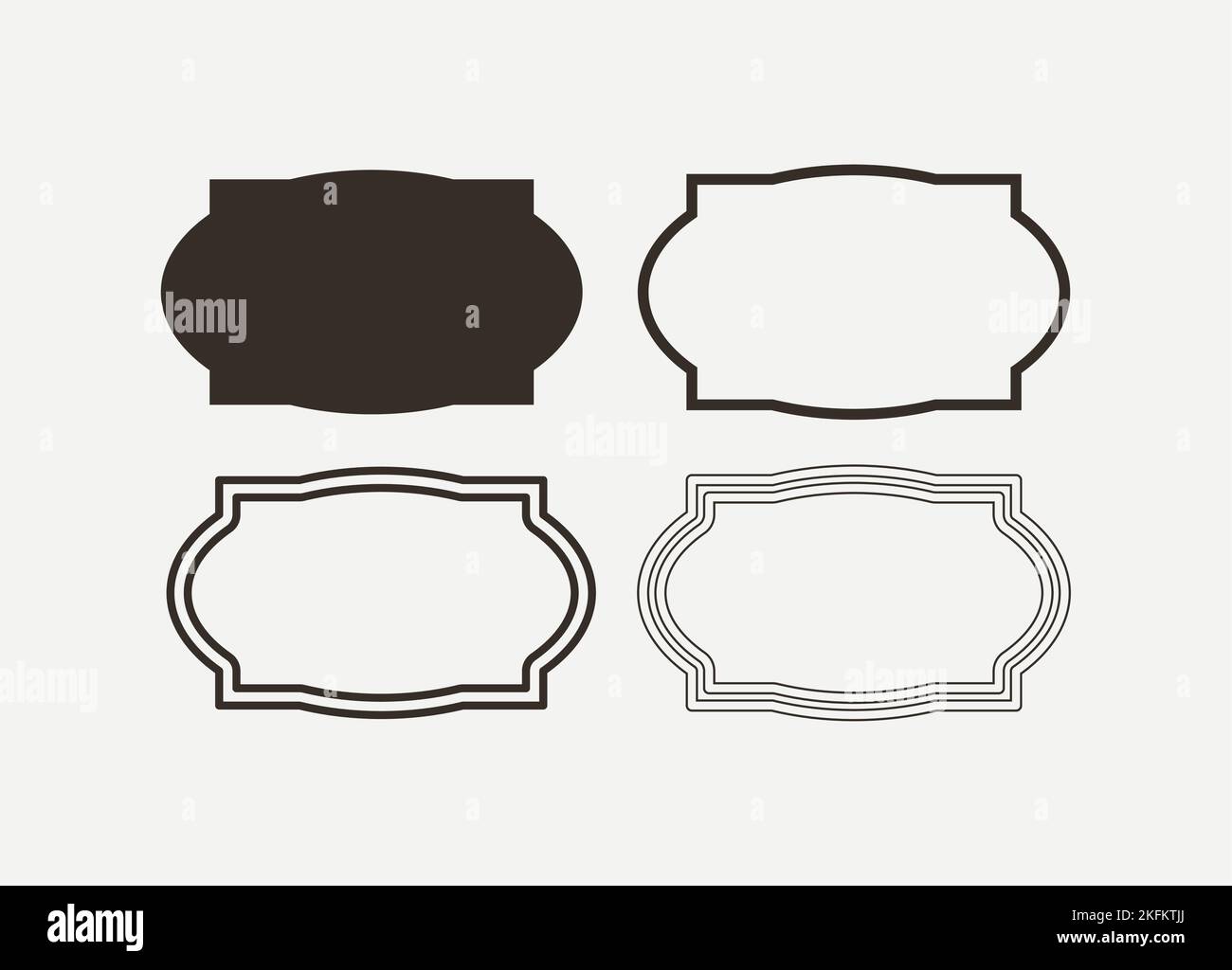 Wedding frame. Mailbox Monogram Basic Shape, Monogram Frame Empty frame ...