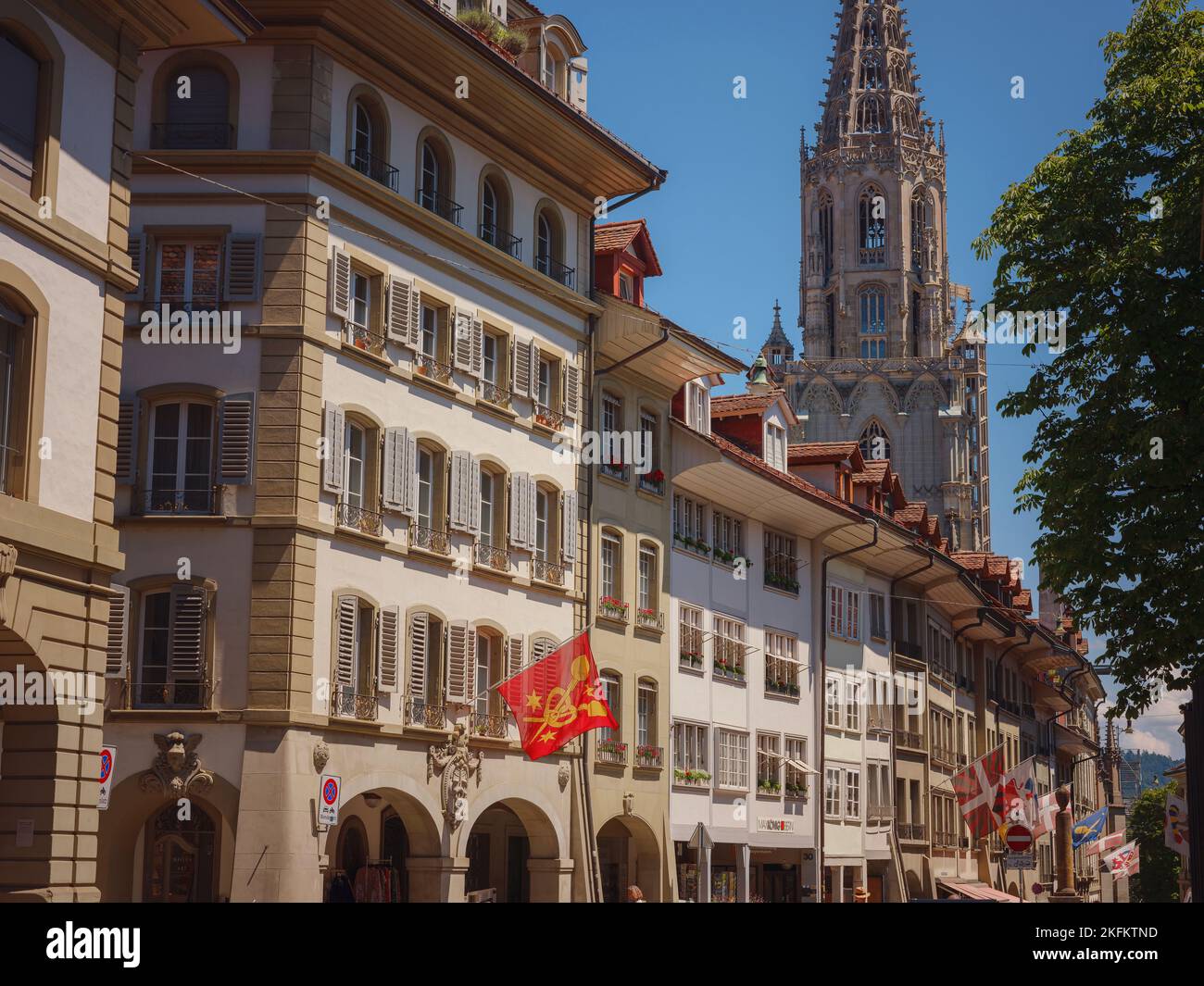 BERN SWITZERLAND, JULY 7, 2022: historical Buildings in the city centre ...