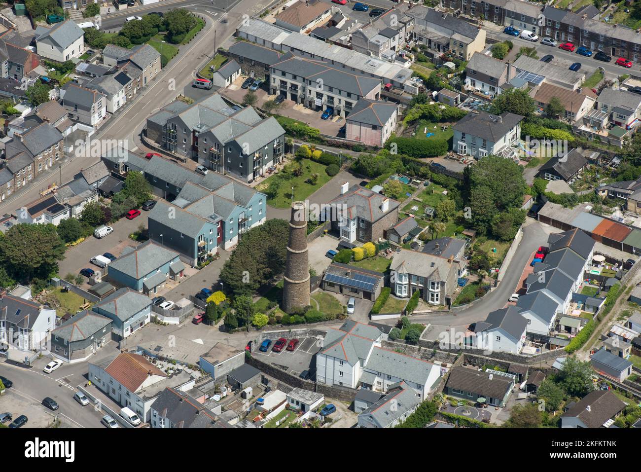 Pedn-an-drea Chimney Stack, built for a pumping engine at a tin and ...
