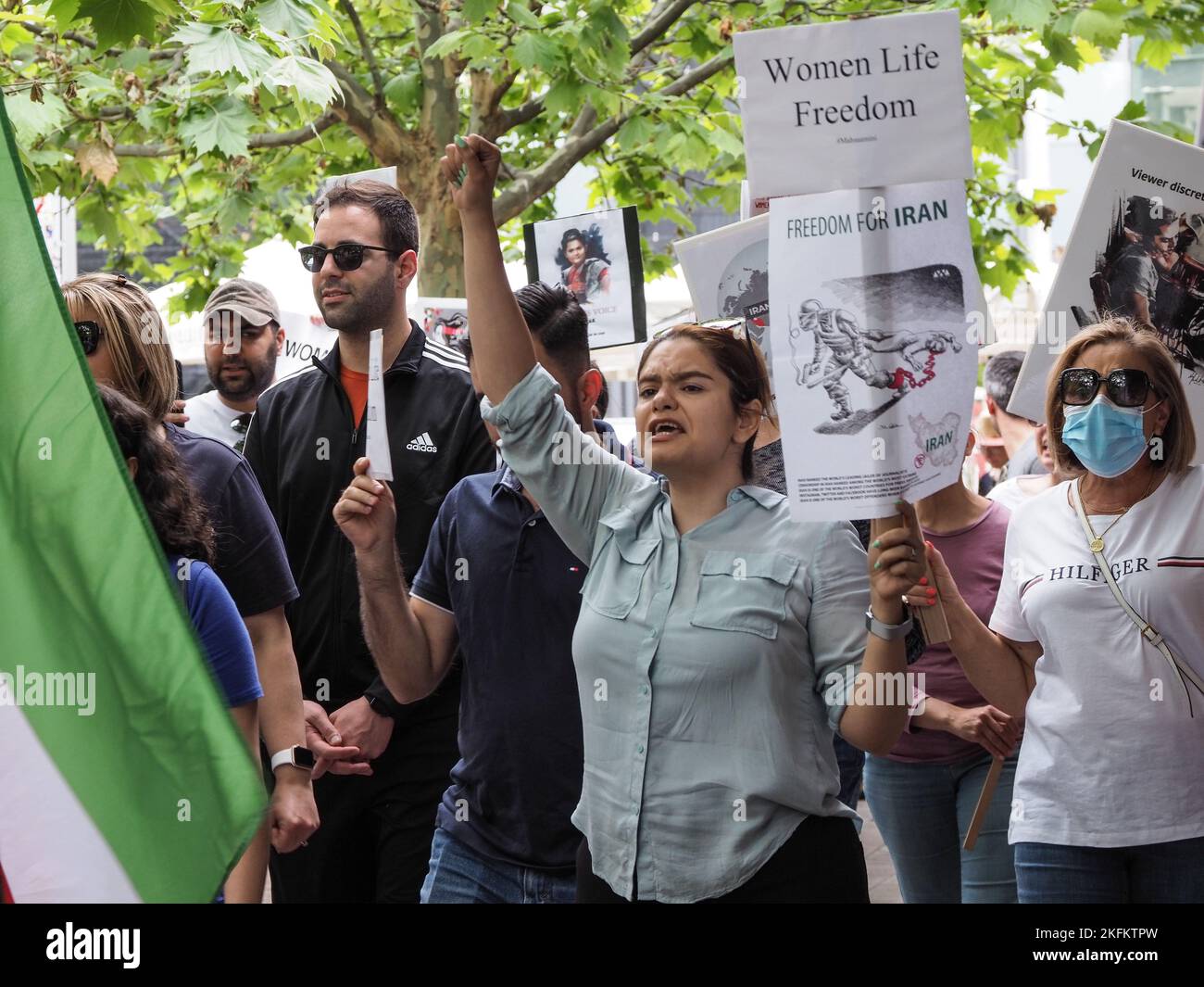 Around 200 members of the Iranian community and supporters gathered in ...