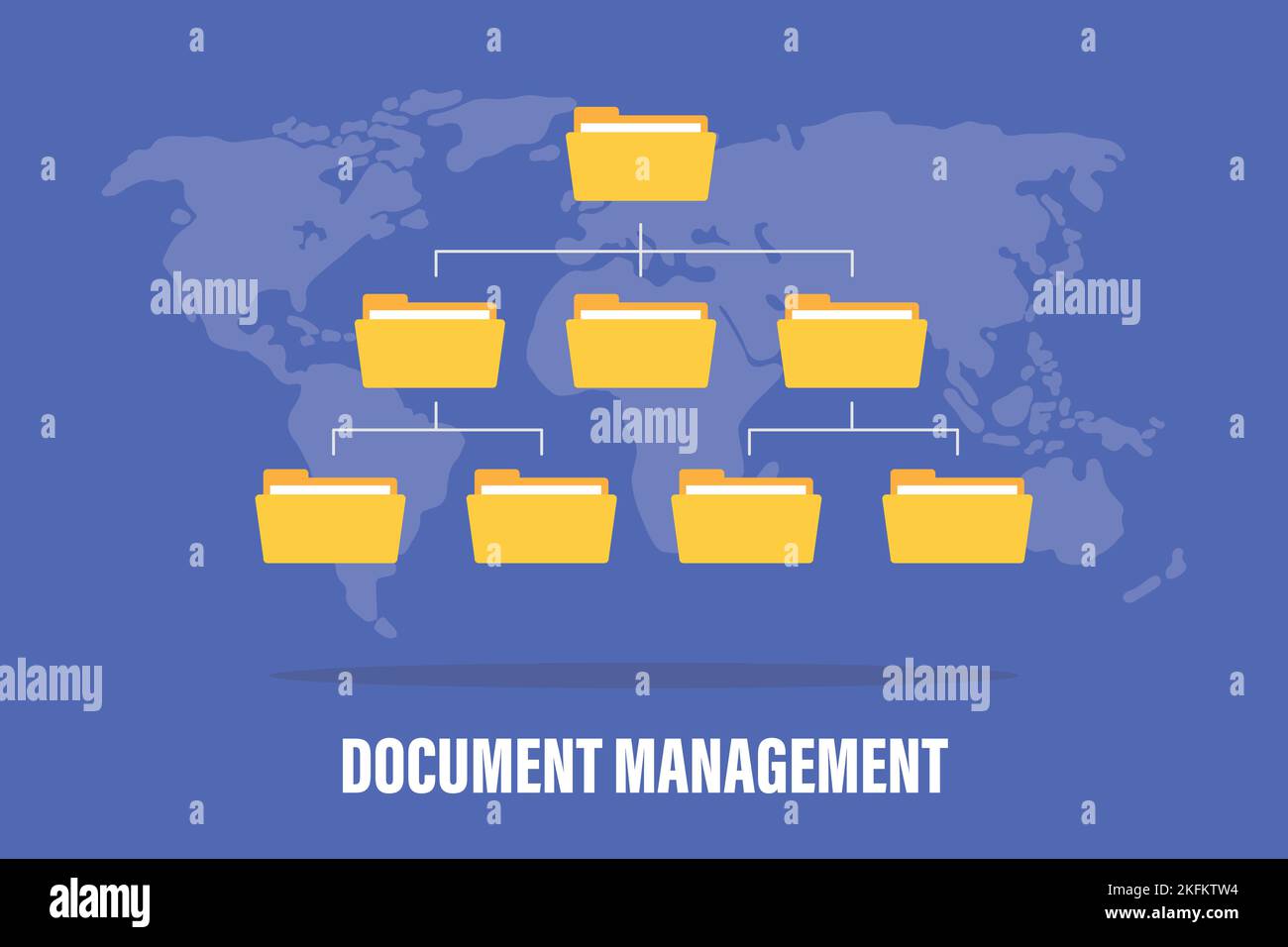 dms document management system concept with folder structure with ...
