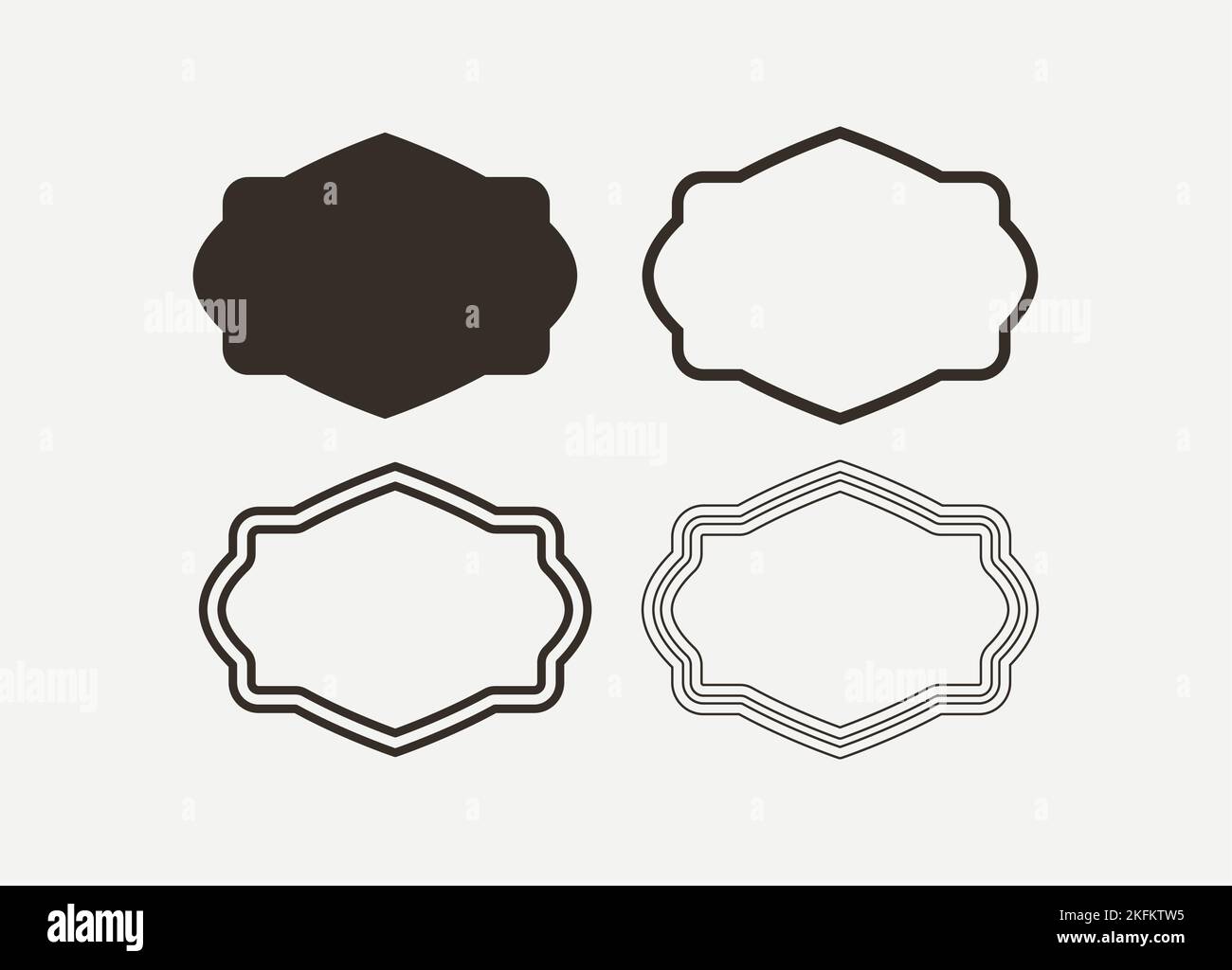 Wedding frame. Mailbox Monogram Basic Shape, Monogram Frame Empty frame ...