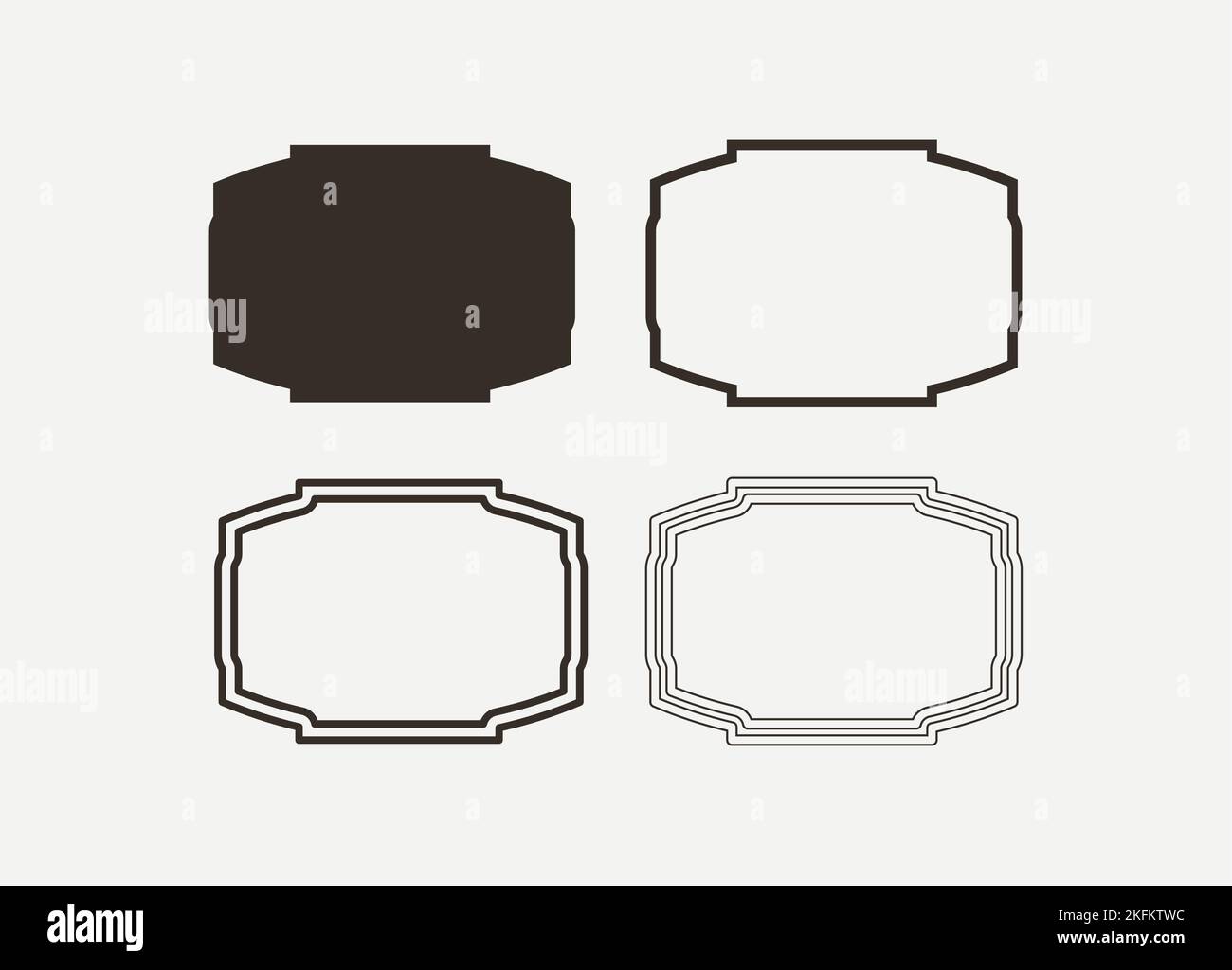 Wedding frame. Mailbox Monogram Basic Shape, Monogram Frame Empty frame ...