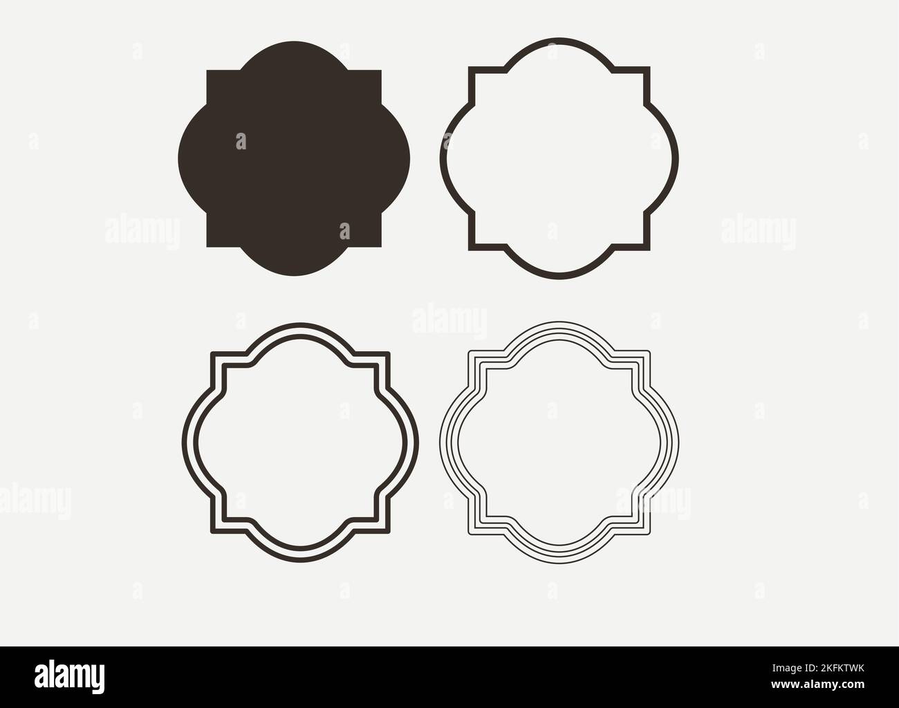 Wedding frame. Mailbox Monogram Basic Shape, Monogram Frame Empty frame ...