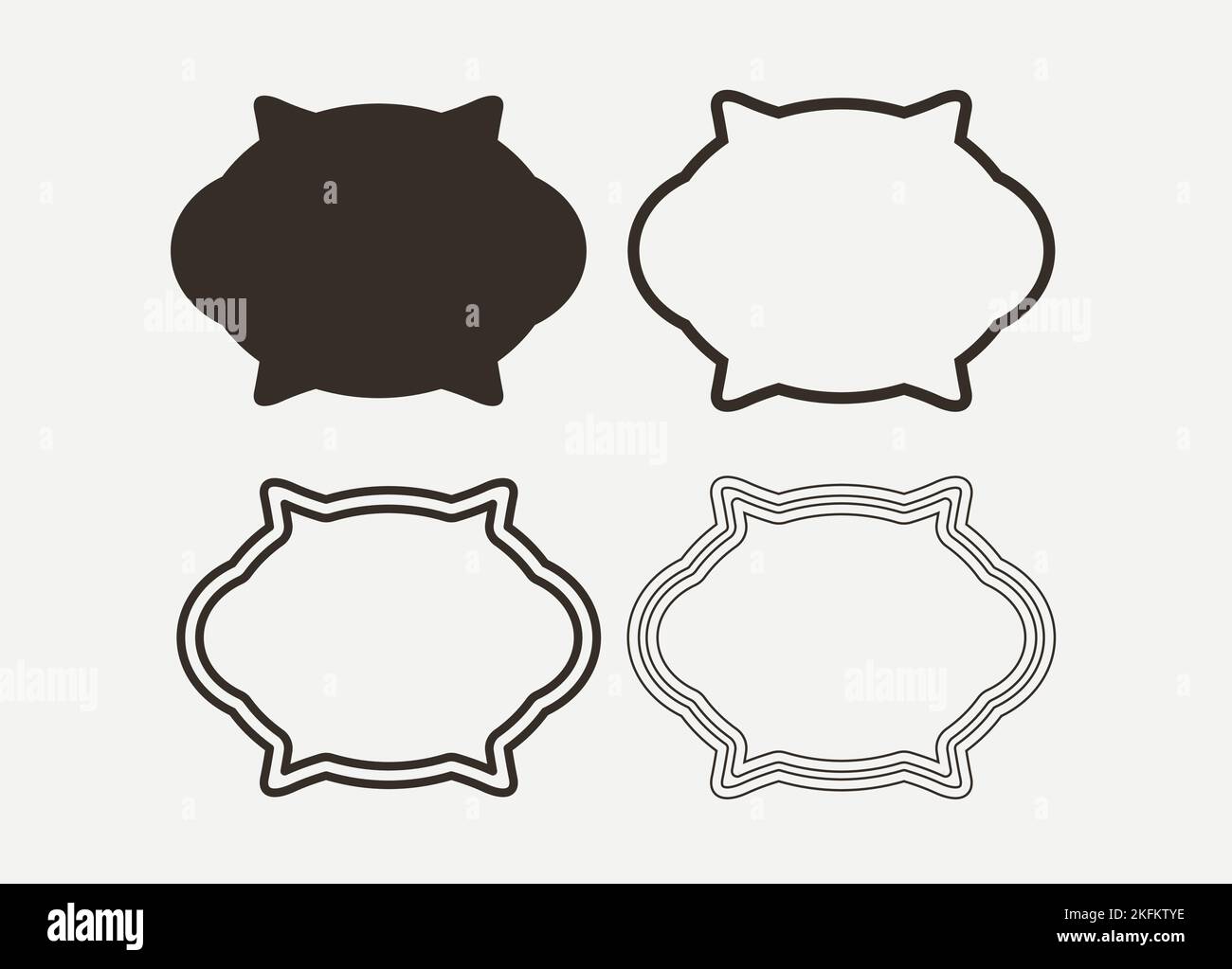 Wedding frame. Mailbox Monogram Basic Shape, Monogram Frame Empty frame ...