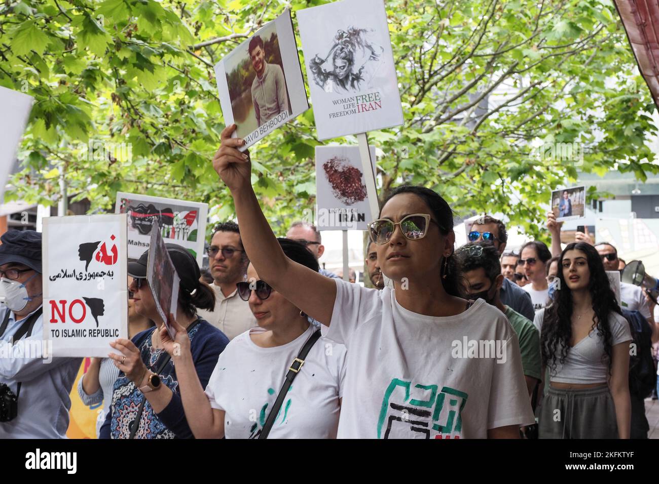 Around 200 members of the Iranian community and supporters gathered in ...