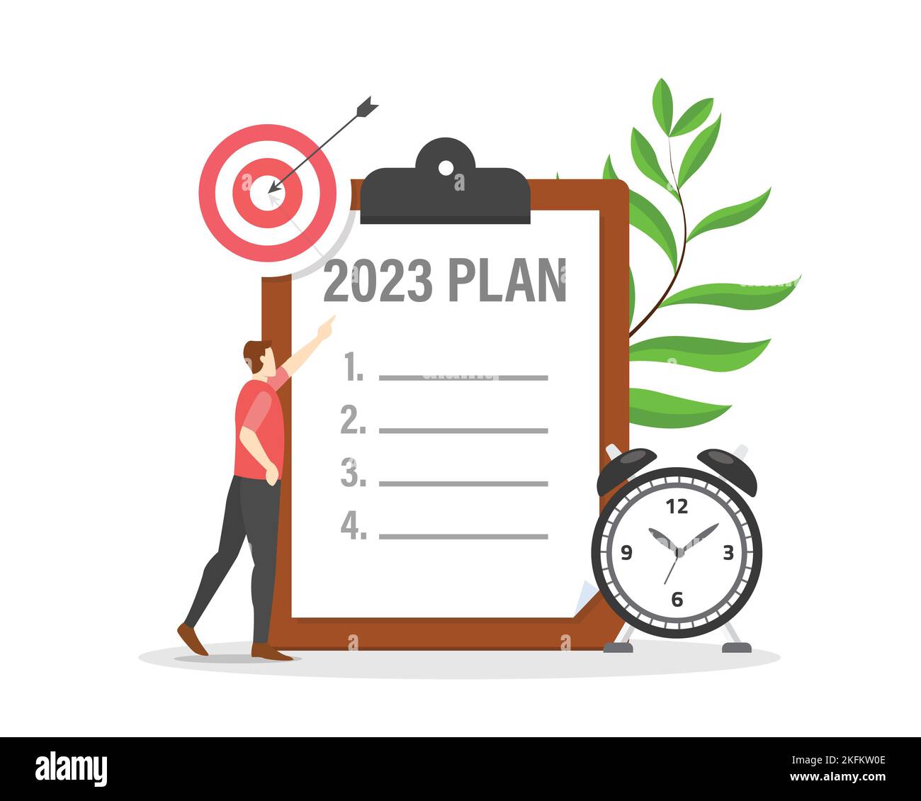 new year plan with checklist goals target for 2023 years with modern ...