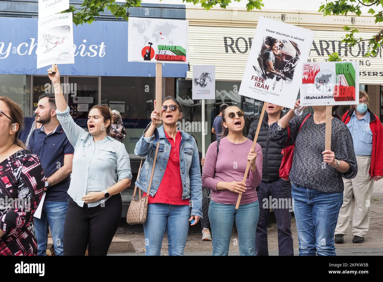 Around 200 members of the Iranian community and supporters gathered in ...