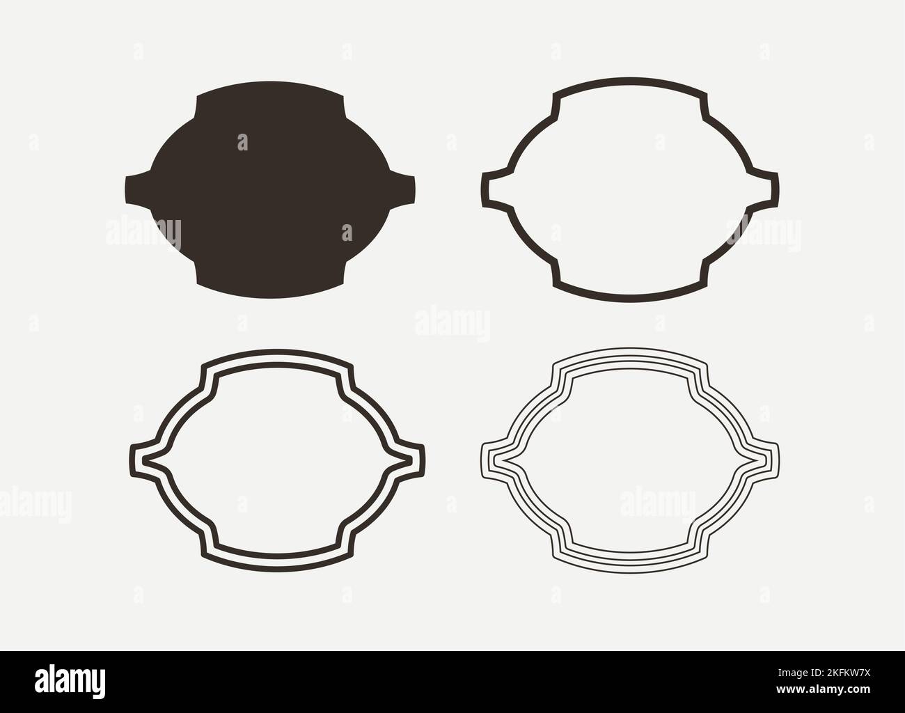 Wedding frame. Mailbox Monogram Basic Shape, Monogram Frame Empty frame ...