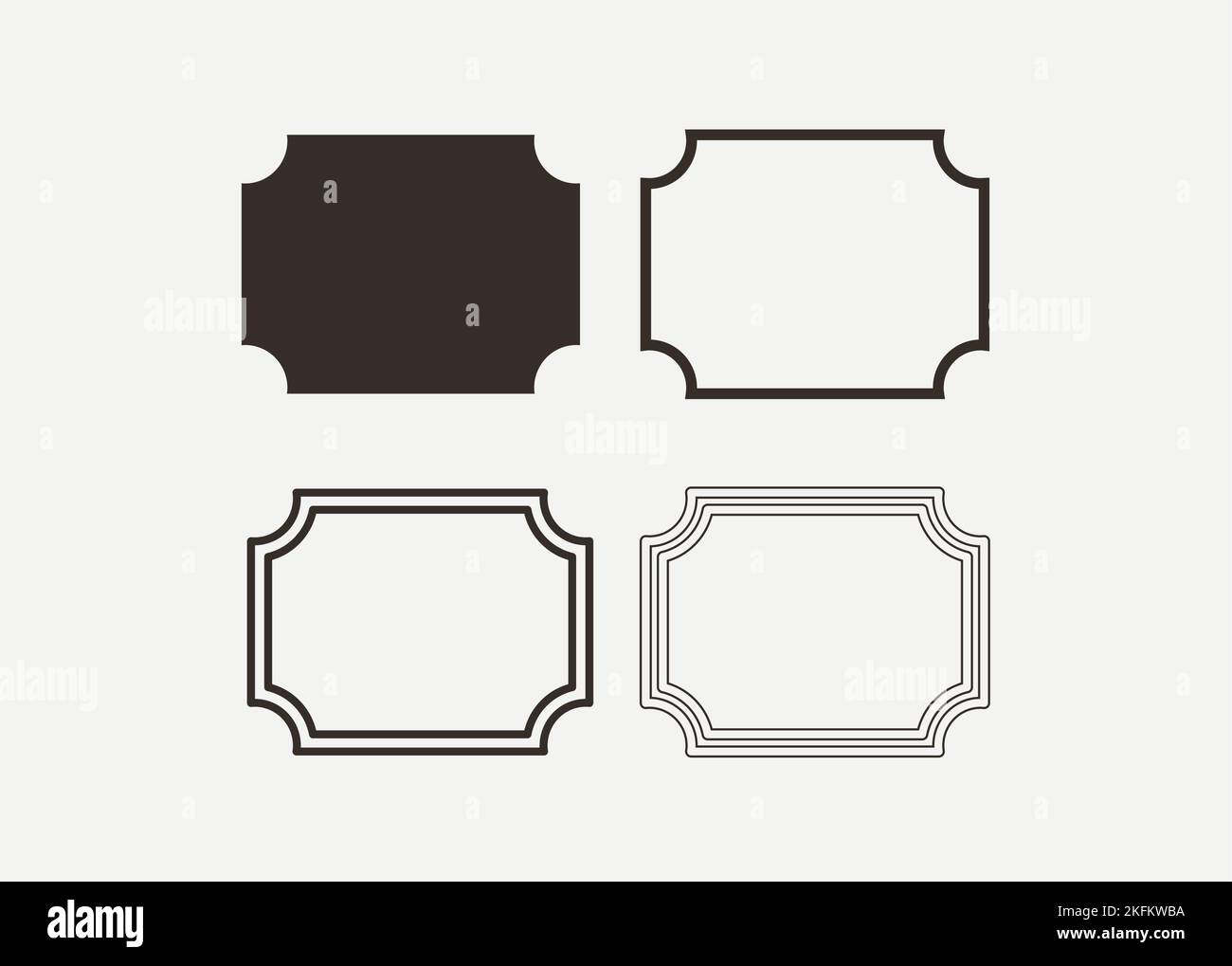 Wedding frame. Mailbox Monogram Basic Shape, Monogram Frame Empty frame ...