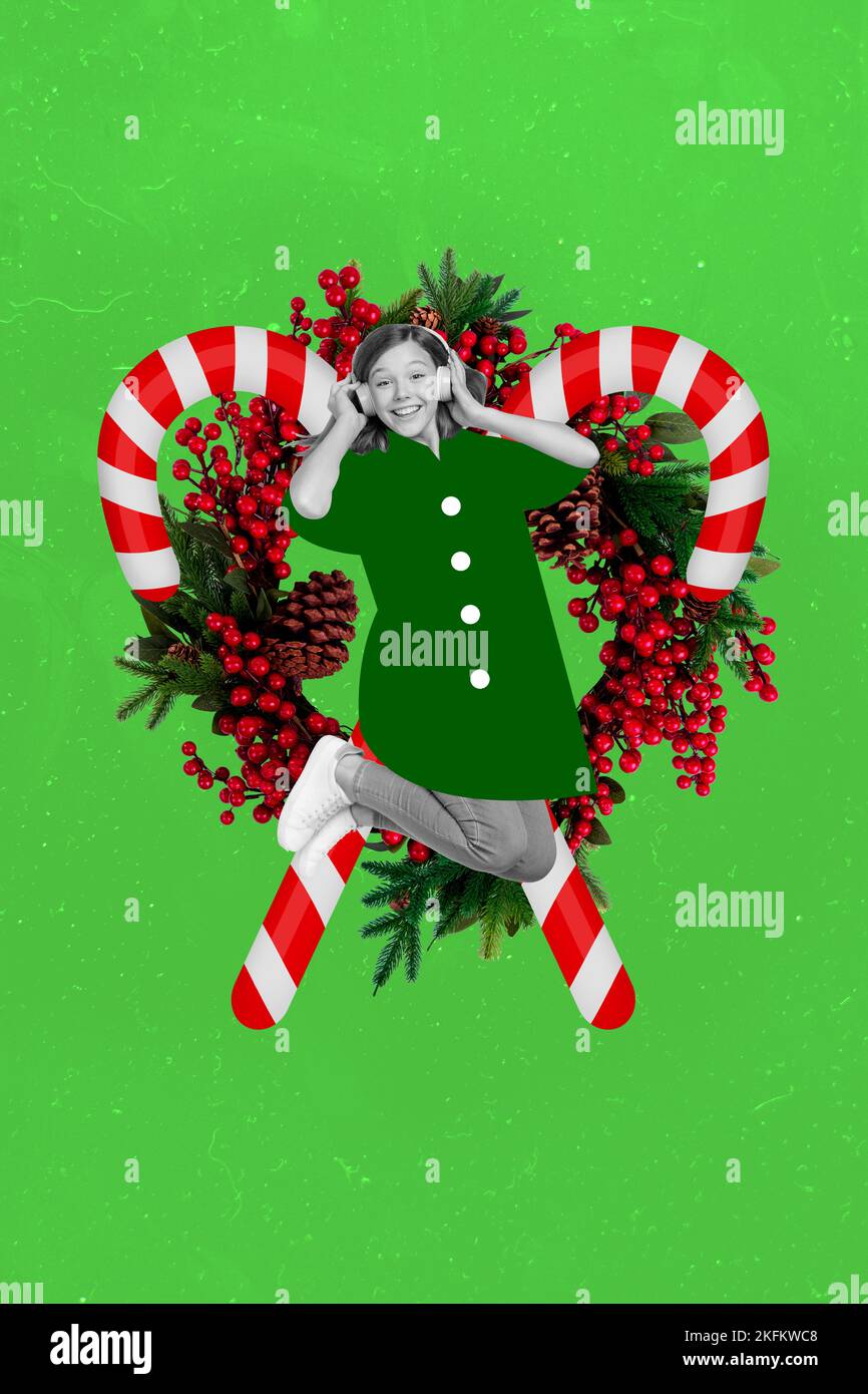 Creative 3d photo artwork graphics painting of funny smiling little ...