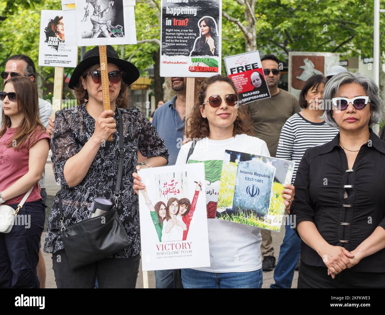 Around 200 members of the Iranian community and supporters gathered in ...