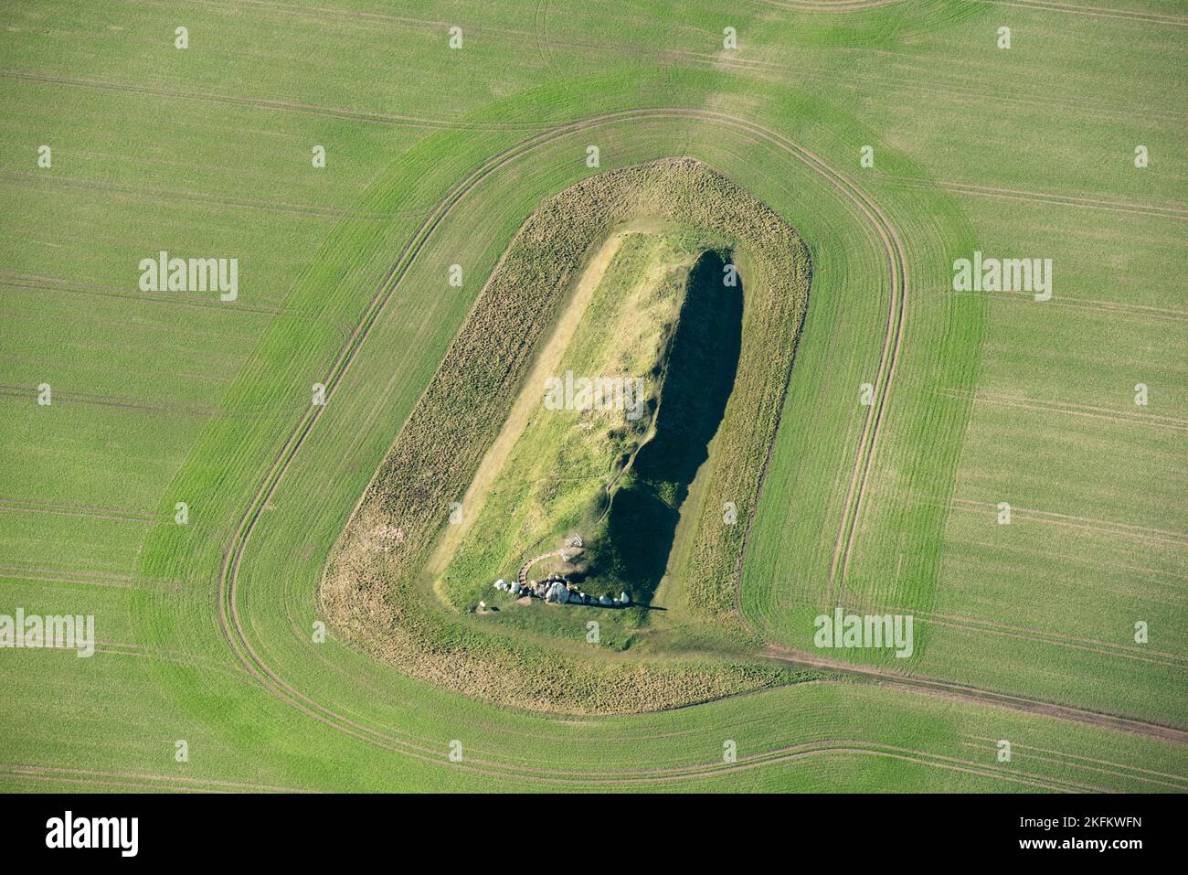 West Kennet Long Barrow, a Neolithic chambered burial mound, Wiltshire ...