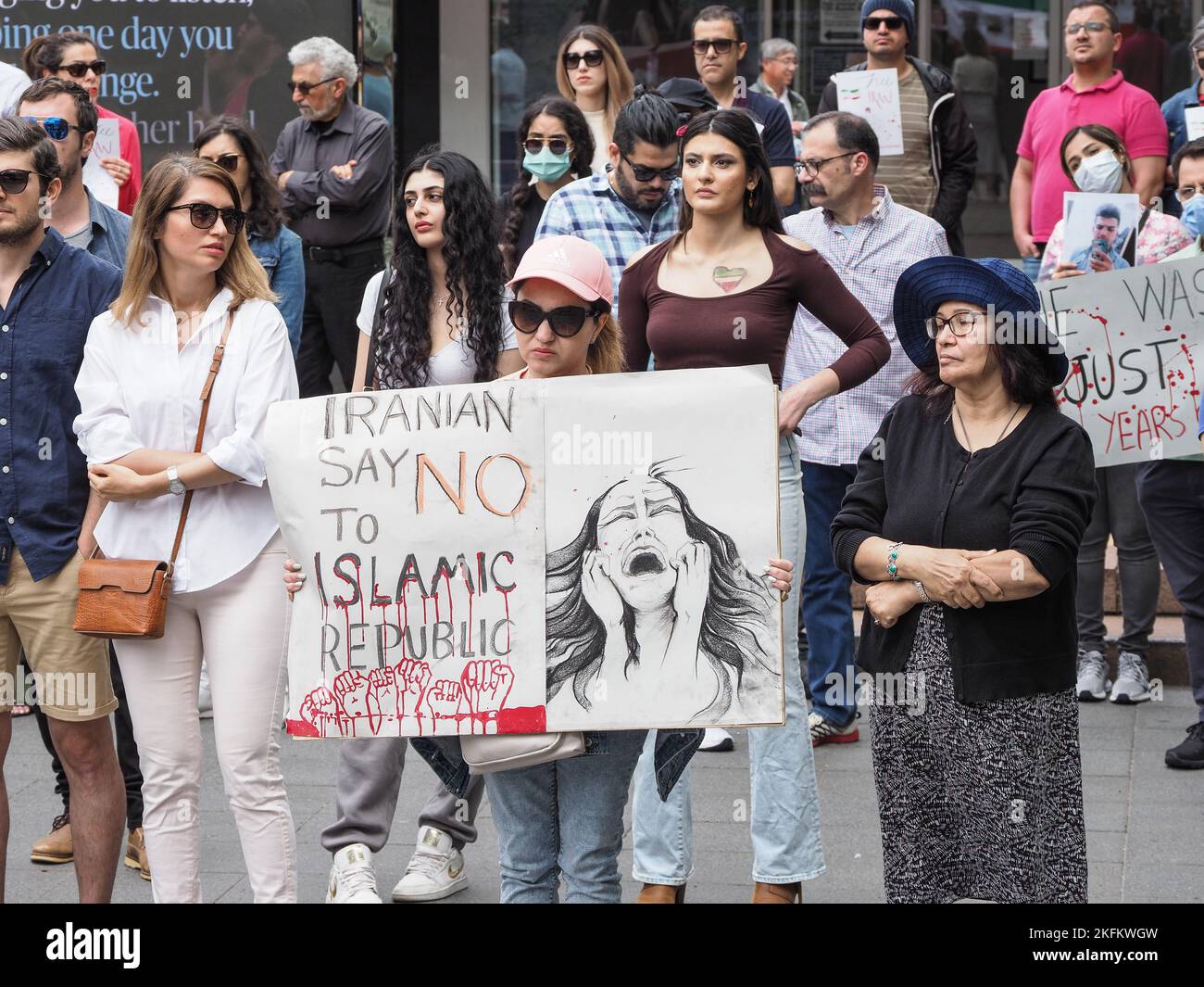 Around 200 members of the Iranian community and supporters gathered in ...