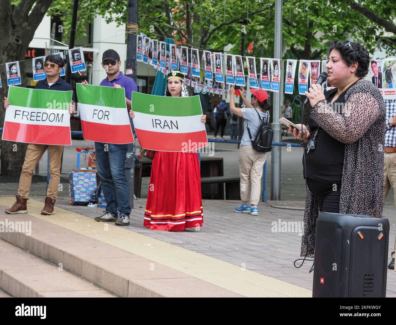 Around 200 members of the Iranian community and supporters gathered in ...