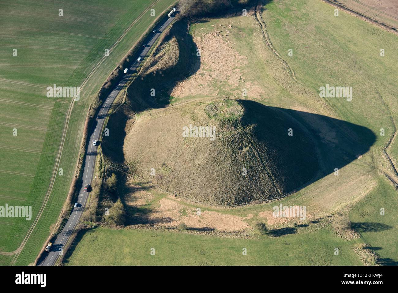 Silbury Hill, a large late Neolithic mound, Wiltshire, 2019 Stock Photo ...