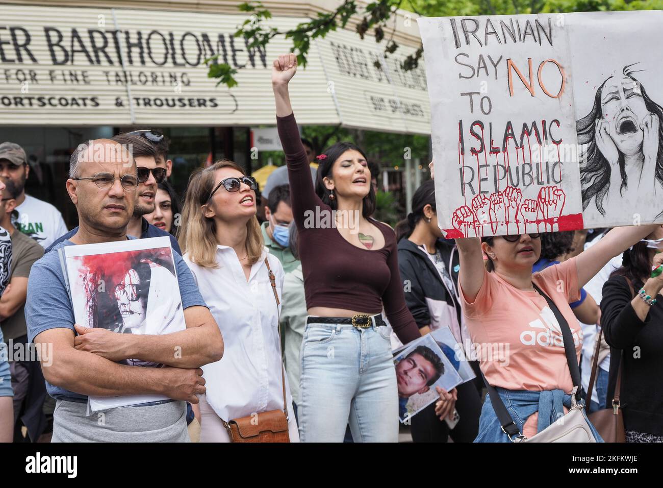 Around 200 members of the Iranian community and supporters gathered in ...