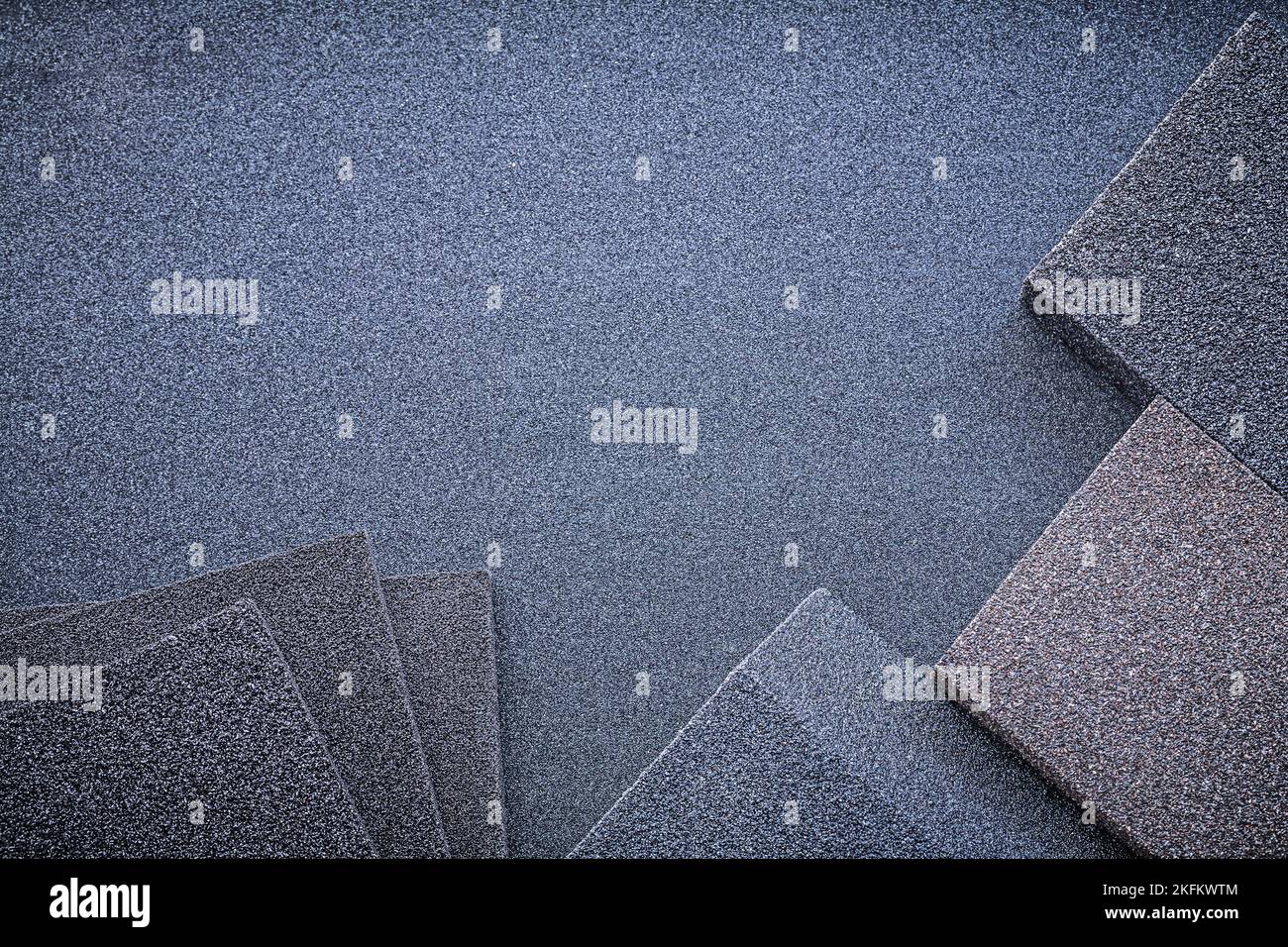 Abrasive sponges on emery paper top view Stock Photo - Alamy