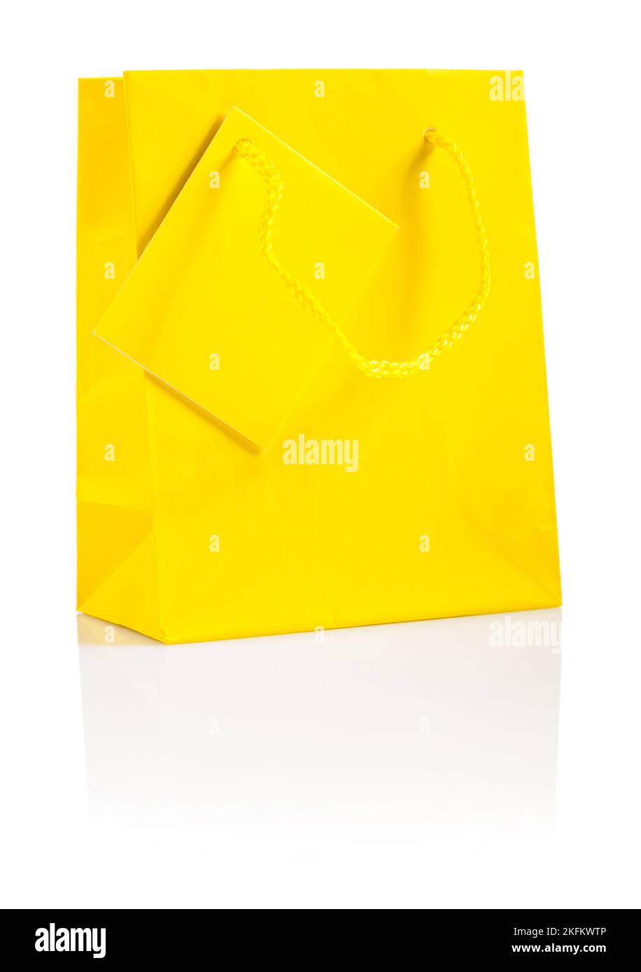 a yellow paper bag isolated Stock Photo - Alamy