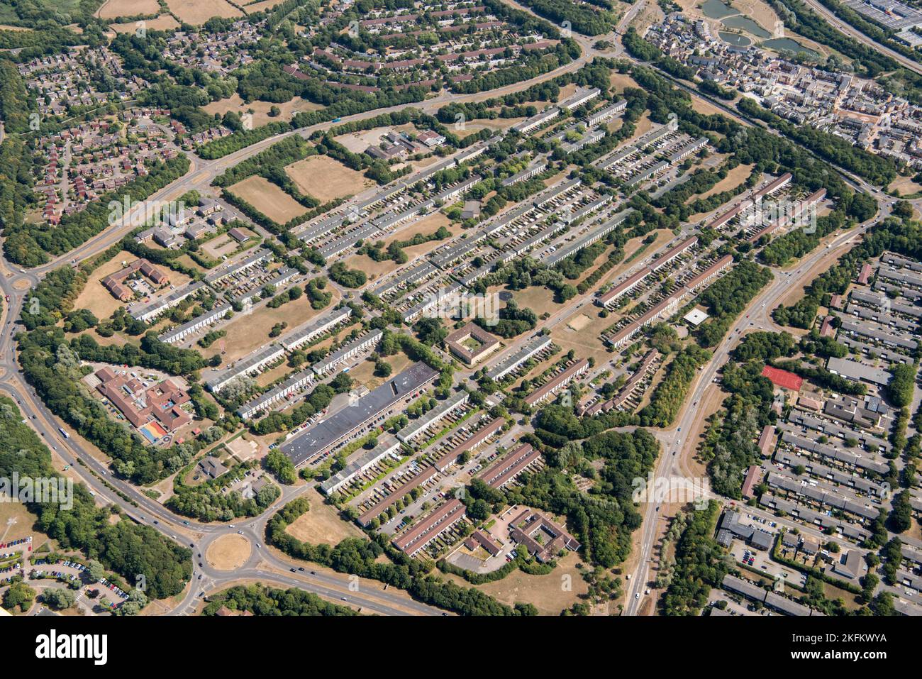 Netherfield housing estate, Milton Keynes, 2018 Stock Photo - Alamy