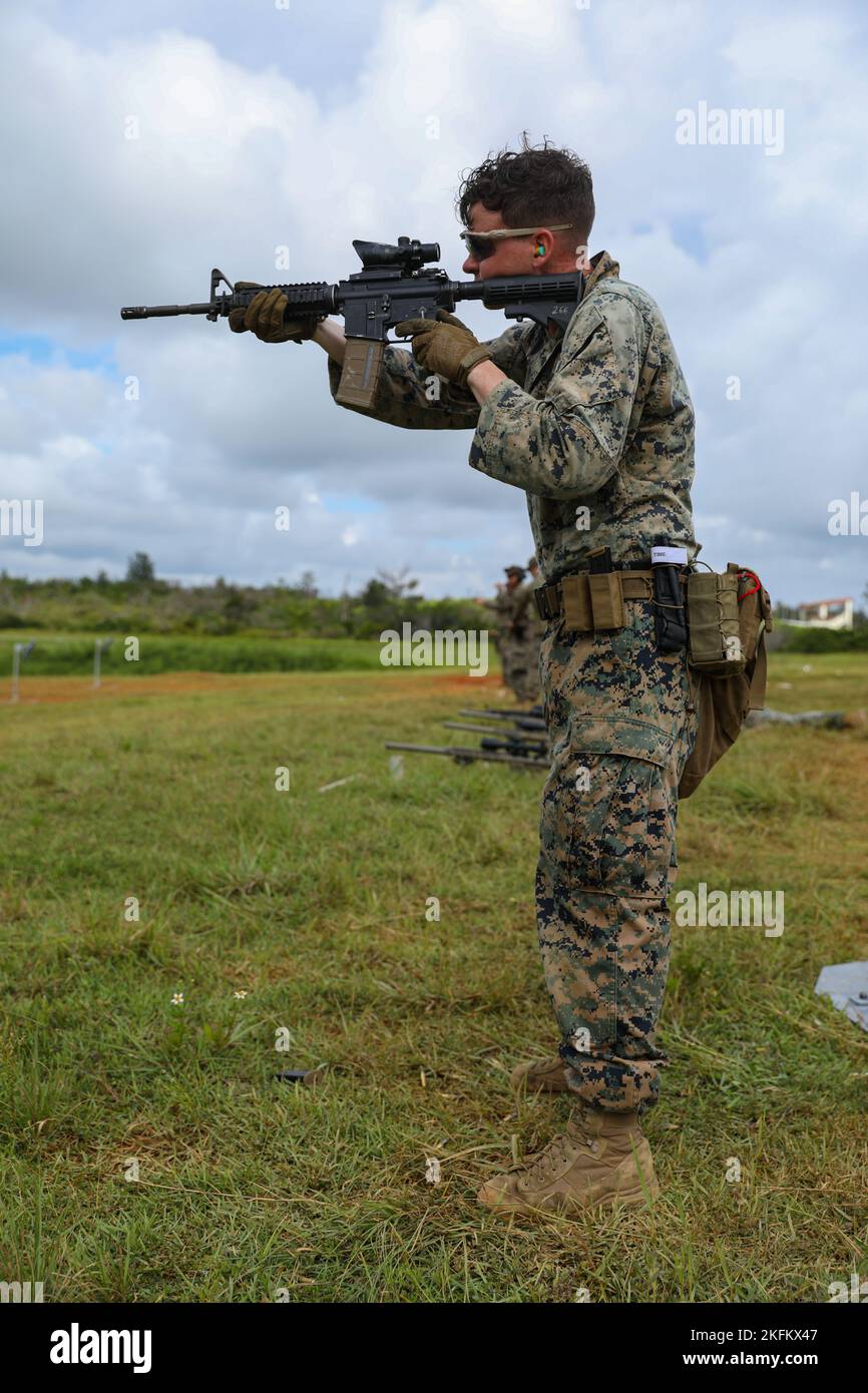 U.S. Marine Corps Staff Sgt. Jordan Miller, a small arms repairer ...