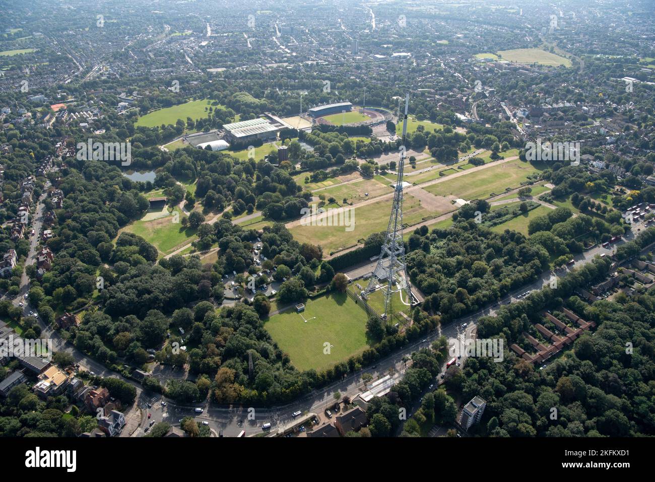 Site of The Crystal Palace, which was destroyed by fire in 1936, and ...