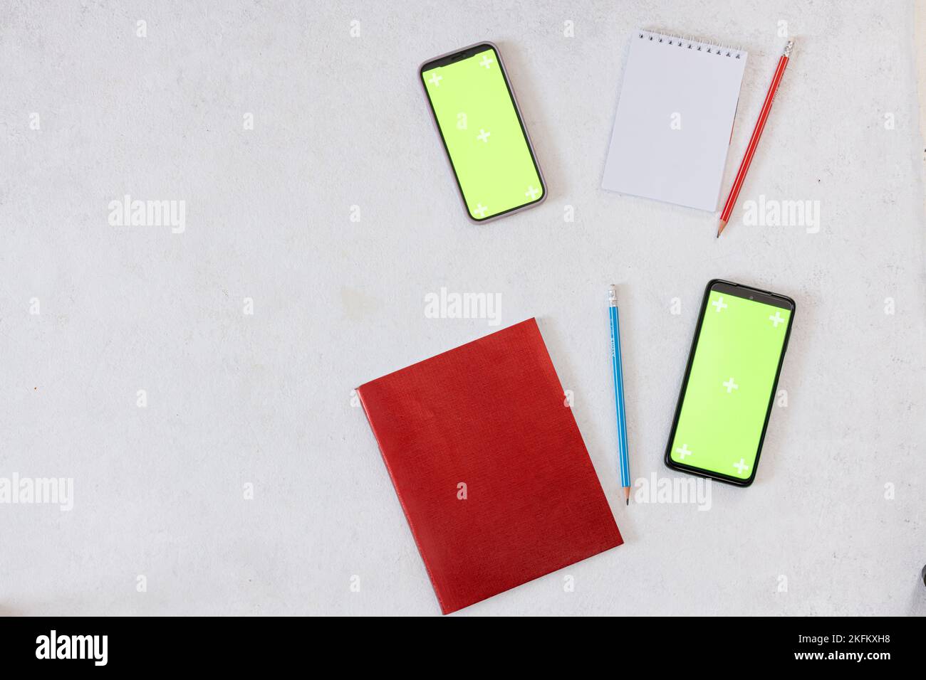 Green screen mockup template of Mobile phone Stock Photo - Alamy