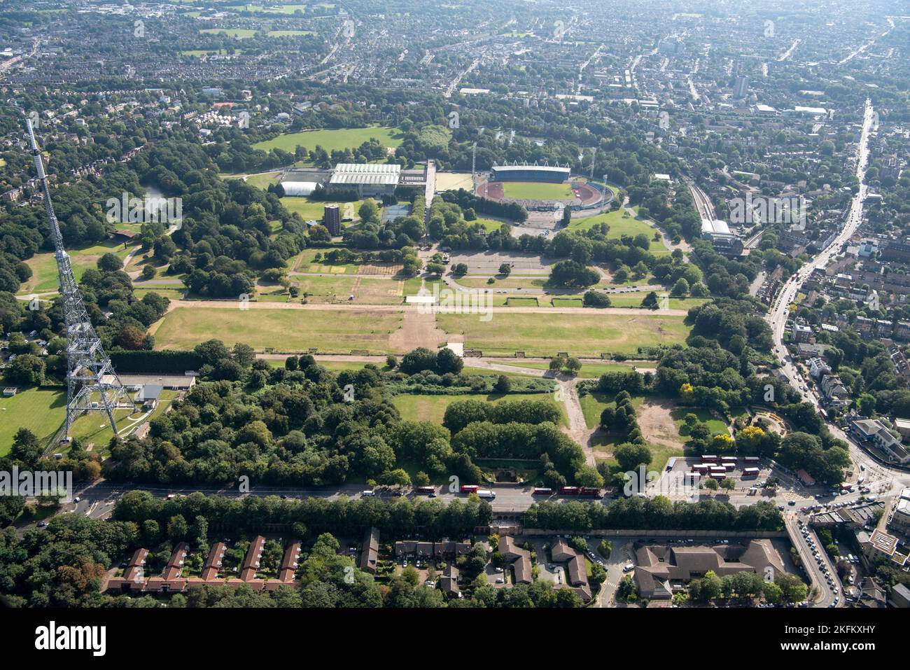 Site of The Crystal Palace, which was destroyed by fire in 1936, and ...