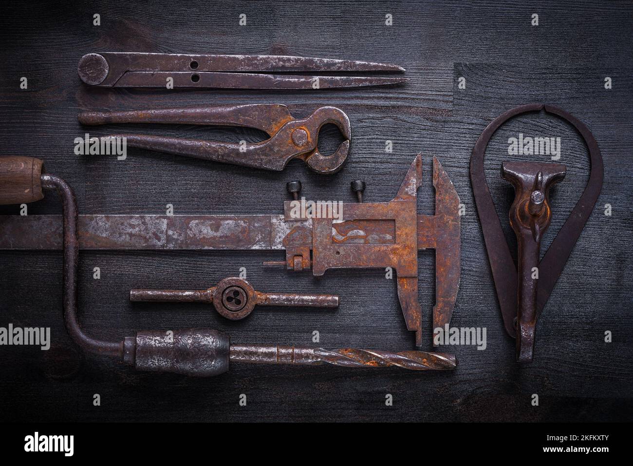 big set of vintage tools Stock Photo - Alamy