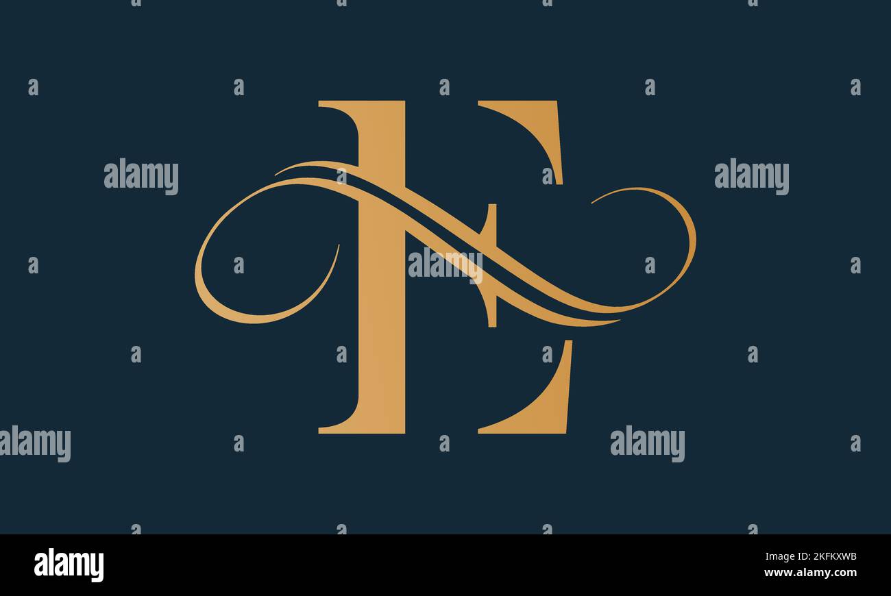 Luxury letter e logo template in gold color. Modern trendy initial ...