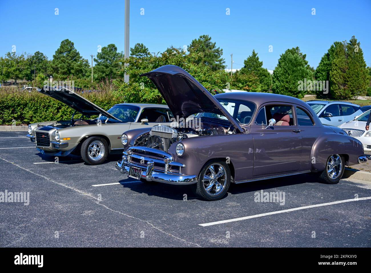 A 1949 Chevy Styleline shines under the cloudless sky Sept. 24 at the ...
